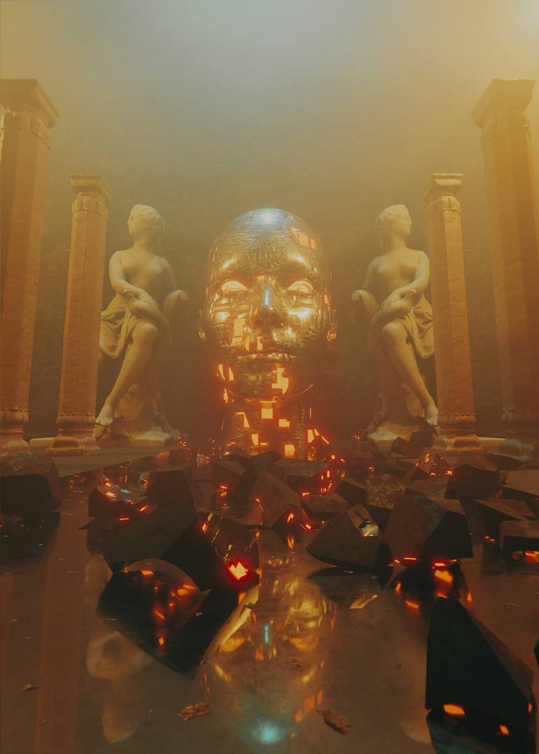Statue Destruction 3D Surrealism Render Artwork Digital by Rizky Irawan ...