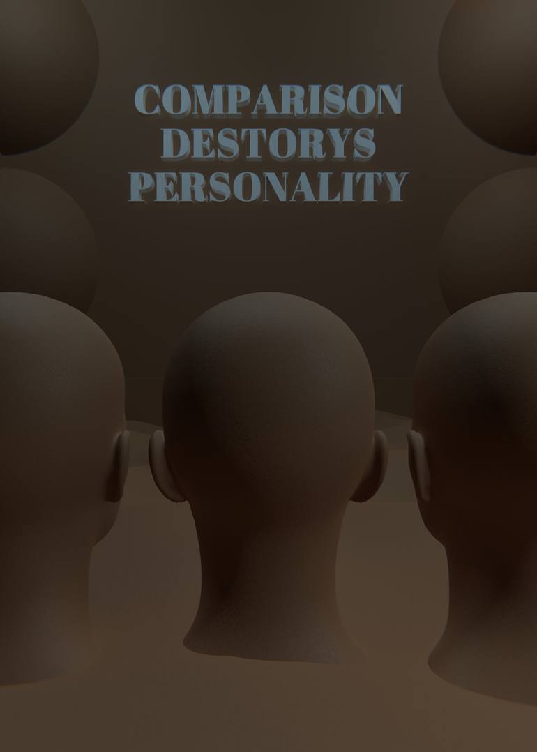 Comparison Brown 3D Quote Aesthetics Digital by Rizky Irawan | Saatchi Art