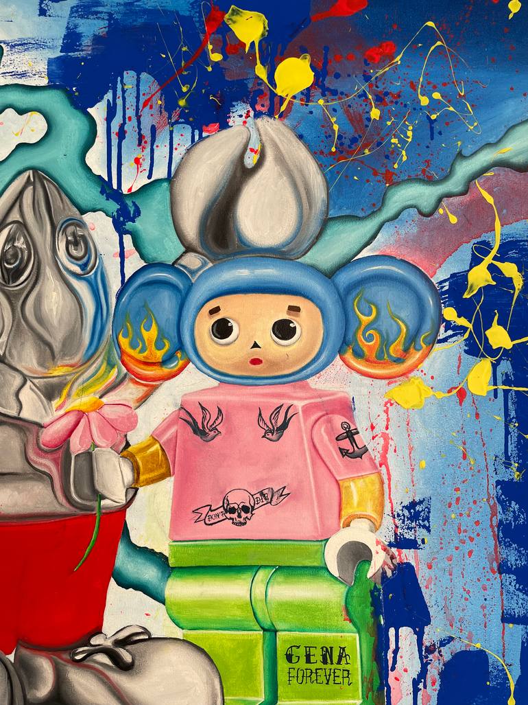 Lobster&Cheburashka Drawing by Diana Ryzhkova | Saatchi Art