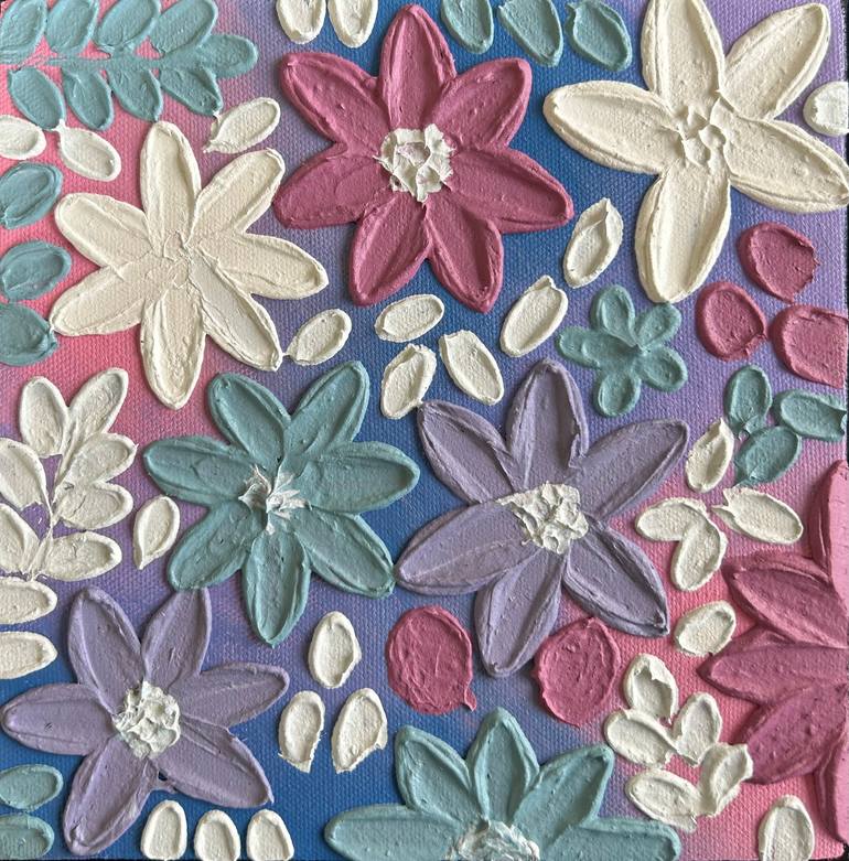 Aesthetic flowers Painting by Disha Kothari | Saatchi Art