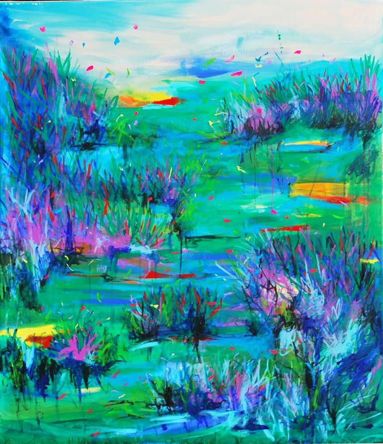 Surrey Hills Painting by Aasiri Wickremage | Saatchi Art