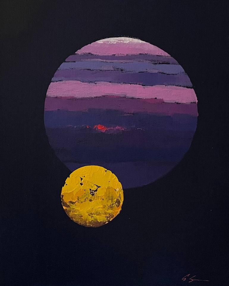 Exo planets 3 Painting by Geoff Senior | Saatchi Art
