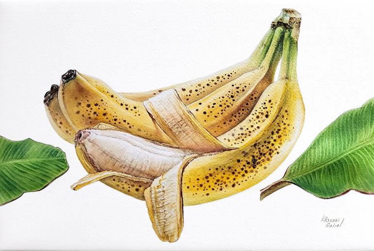 Bananas Drawing by Halina Khazani | Saatchi Art