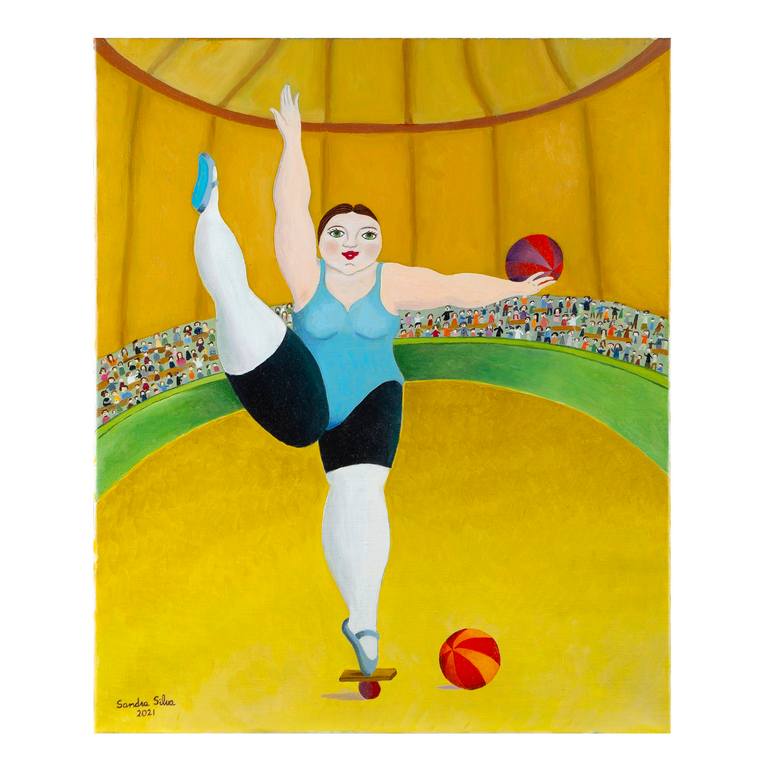 The acrobat Painting by Sandra Silva Galindo | Saatchi Art