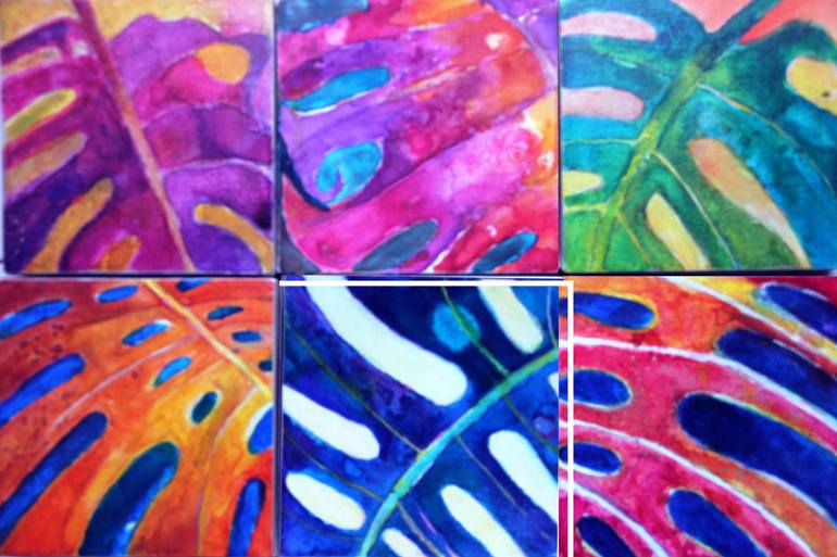 Monstera Folium 3 Painting by Verónica Chauvet | Saatchi Art