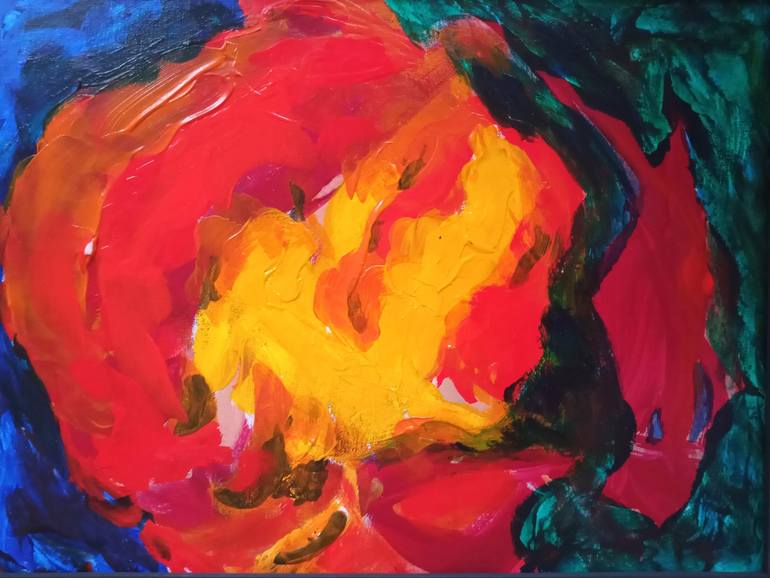 The Flames of Destructive Fire Painting by John Lindley | Saatchi Art