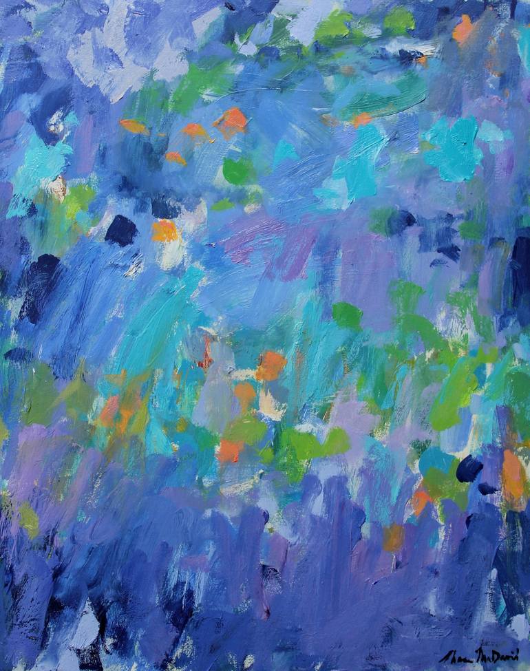 Garden Pond Painting by Shaun Macdavid | Saatchi Art