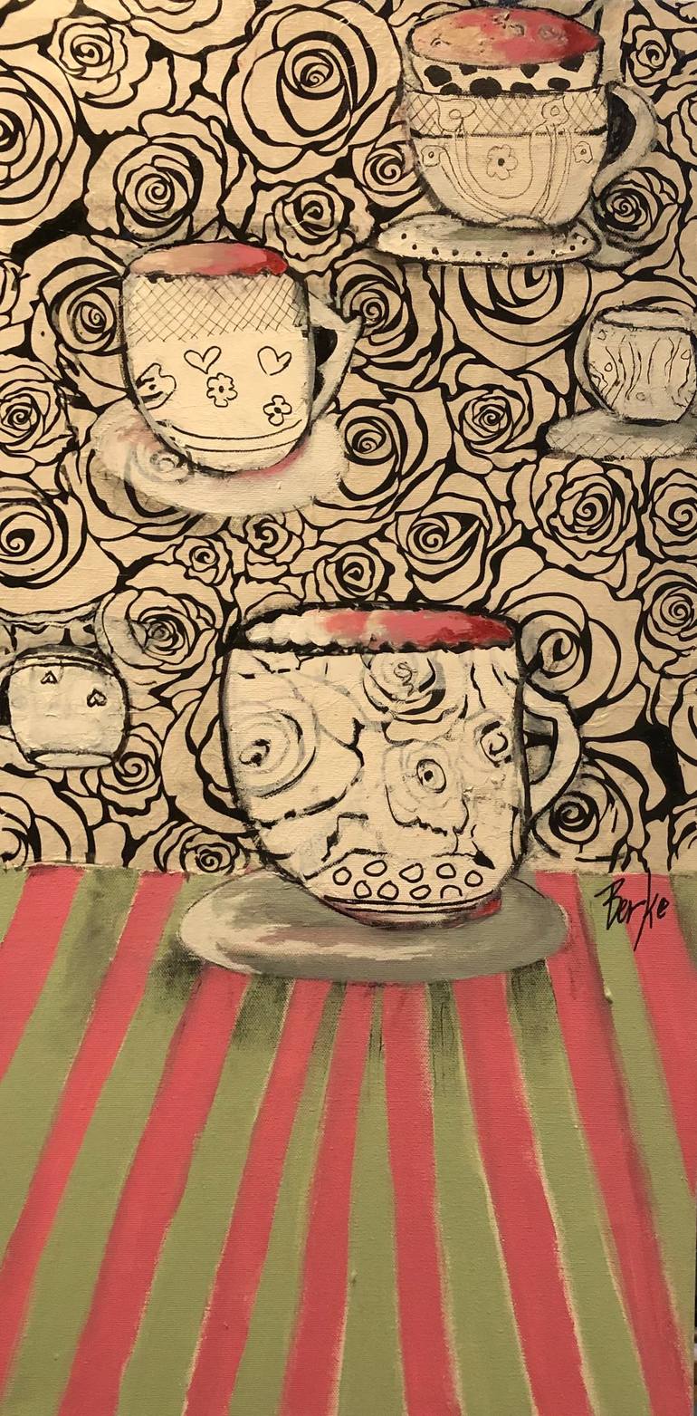 Mad Mad Tea Party Painting by Jane Berke | Saatchi Art