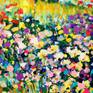 Petal Parade Painting by Angie Wright | Saatchi Art