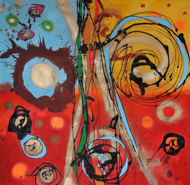 Happyness Painting by Maria Moretti | Saatchi Art