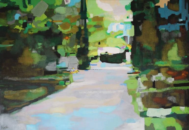 Castle Park - Landscape Painting by Maria Moretti | Saatchi Art