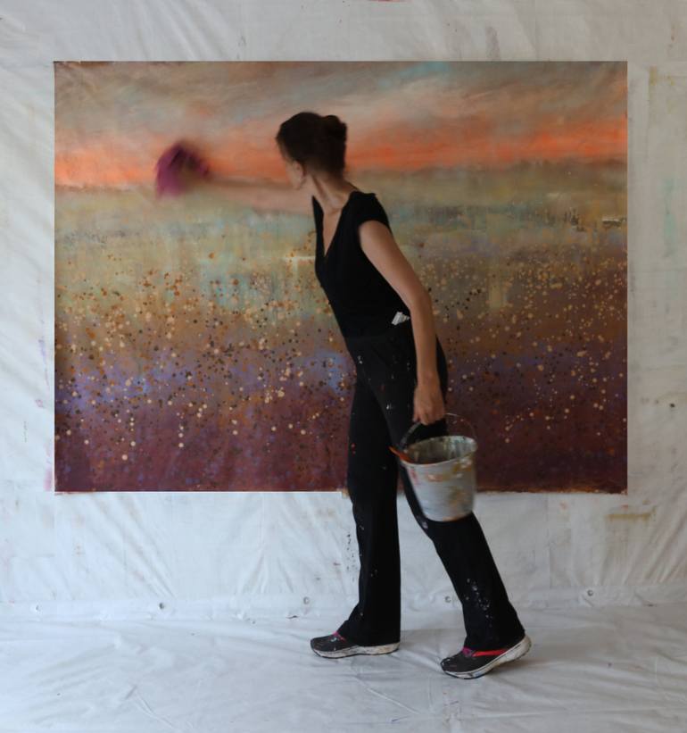 Light on the horizont - landscape Painting by Maria Moretti | Saatchi Art