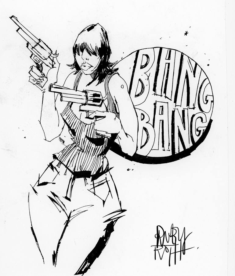 Bang Bang Girls Series - 2 Drawing by Ruby Roth | Saatchi Art