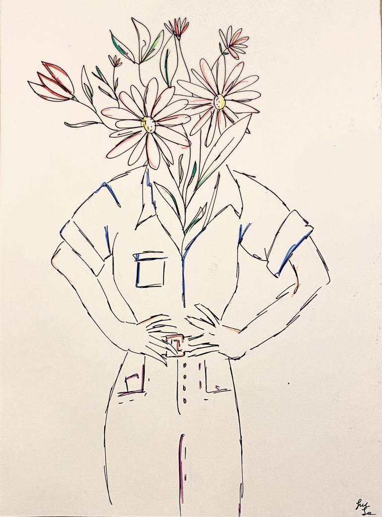 Fiorire Drawing by Giulia Ibba | Saatchi Art