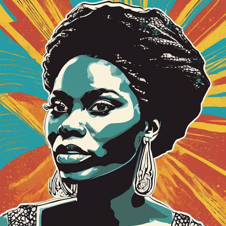 Adina Pop Art Portrait Painting by Ashitey Zigah | Saatchi Art