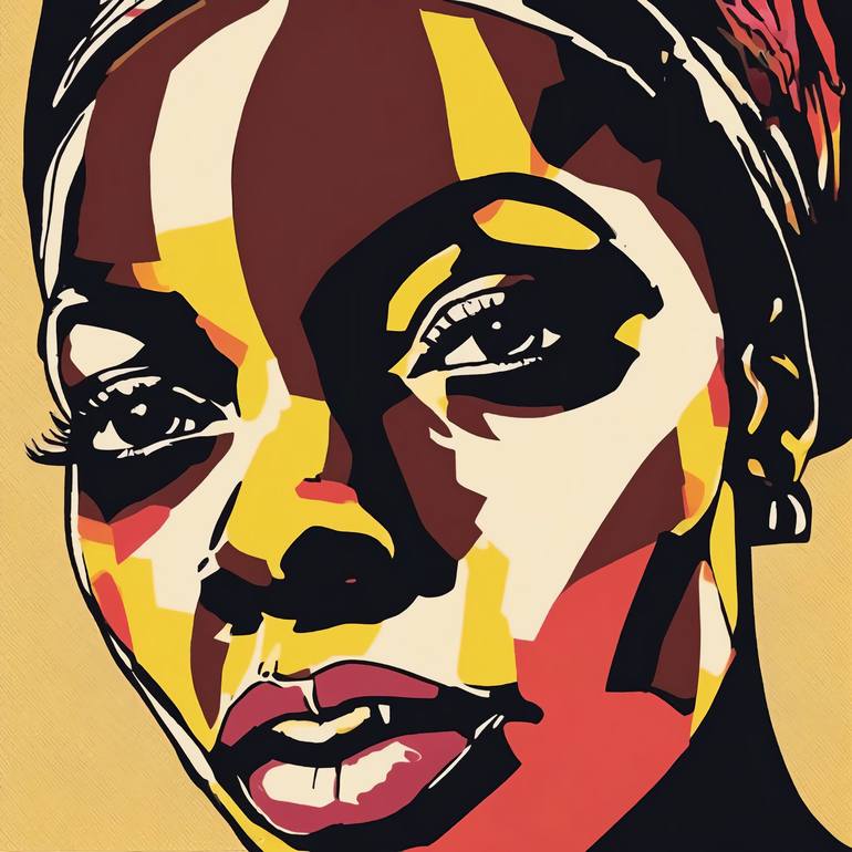 Ayaba Pop Art Portrait Painting by Ashitey Zigah | Saatchi Art