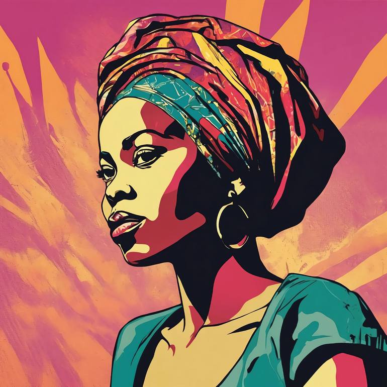 Elinam Pop Art Portrait Painting by Ashitey Zigah | Saatchi Art