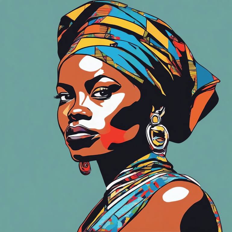 Massogble Pop Art Portrait Painting by Ashitey Zigah | Saatchi Art