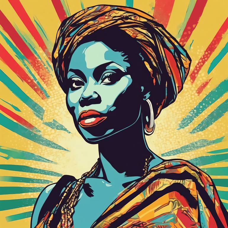 Mawuena Pop Art Portrait Painting by Ashitey Zigah | Saatchi Art