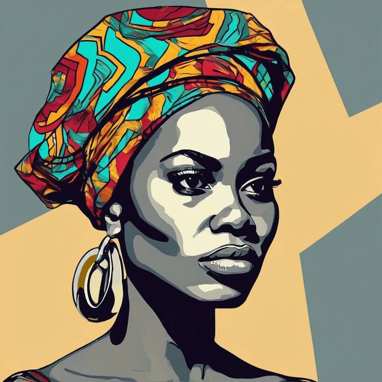 Taye Pop Art Portrait Painting by Ashitey Zigah | Saatchi Art