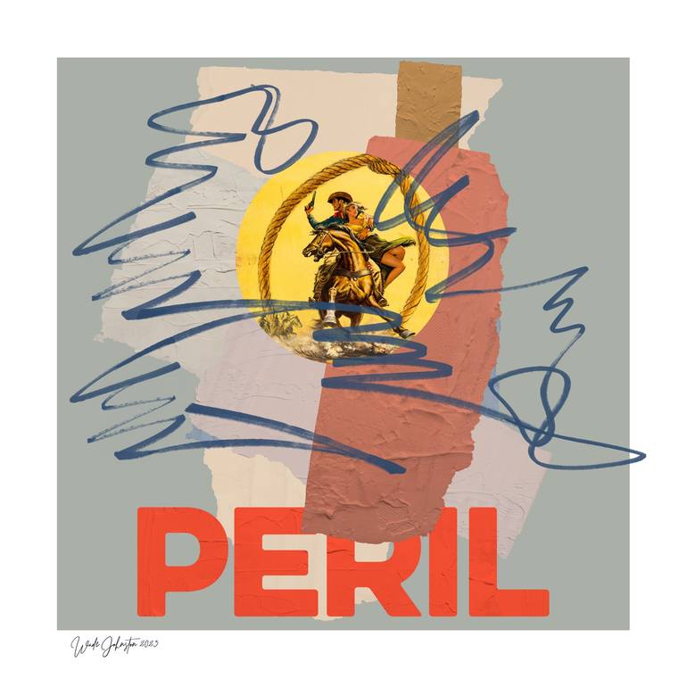 Peril - Ride Em Cowboy! Collage by Wade Johnston | Saatchi Art