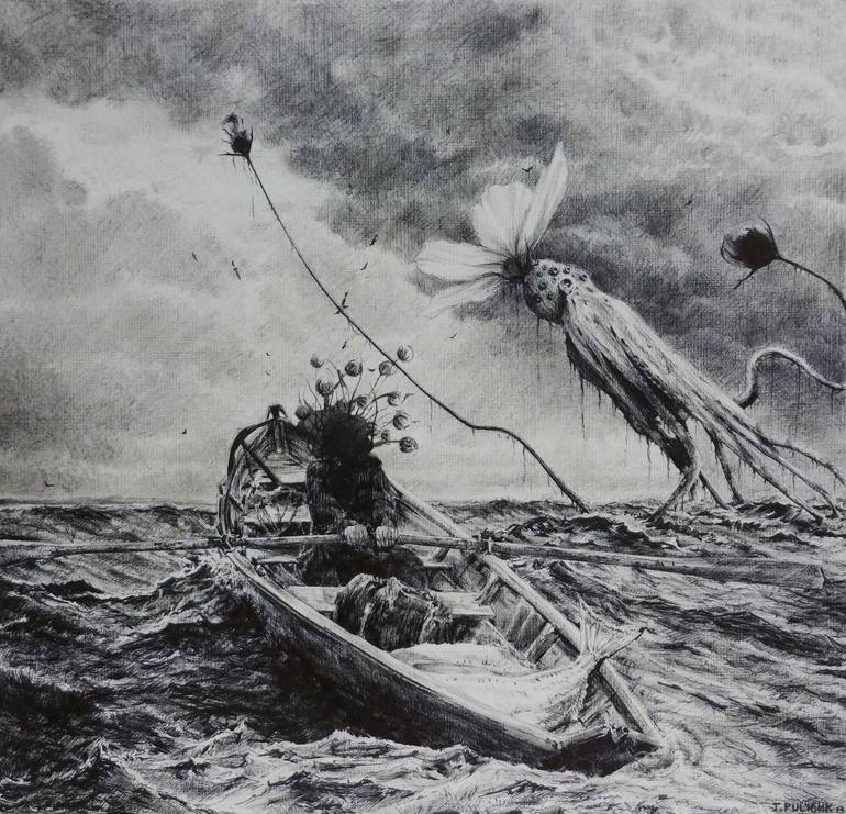 ¨On the other side of the real world¨ Drawing by Jorge Pulido | Saatchi Art