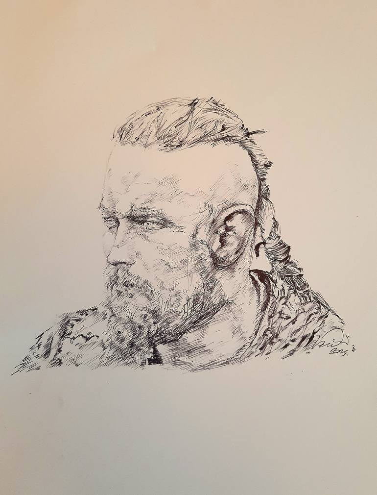 Barbarian Drawing by Jenő Dienes | Saatchi Art
