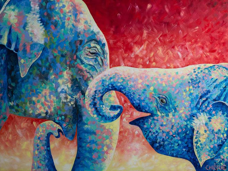 The beauty of unconditional love Painting by Cherie O'Neill | Saatchi Art
