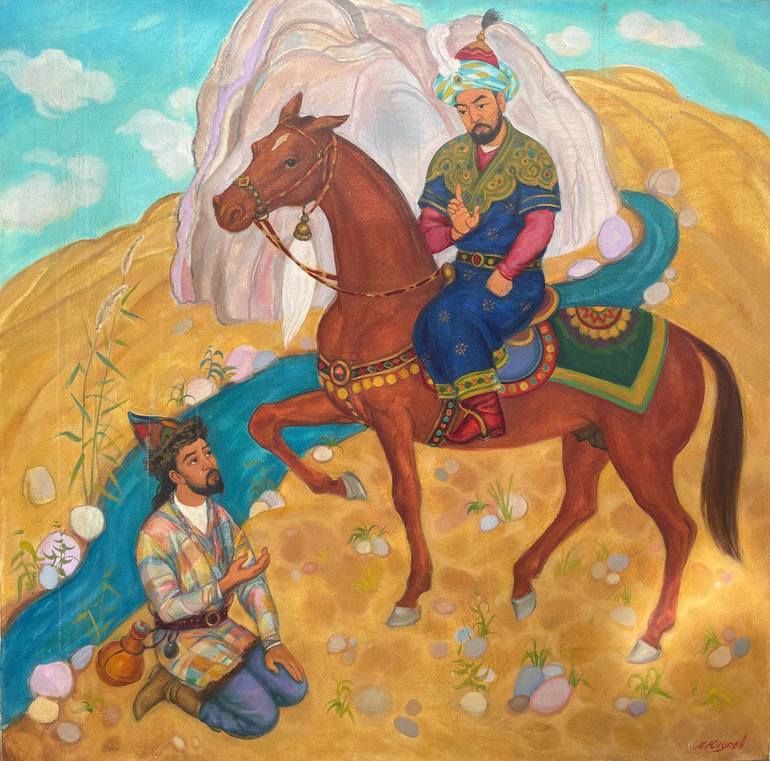 The Sultan and the Dervish by Yusupov Abdukadyr Painting by Lola Sayfi ...