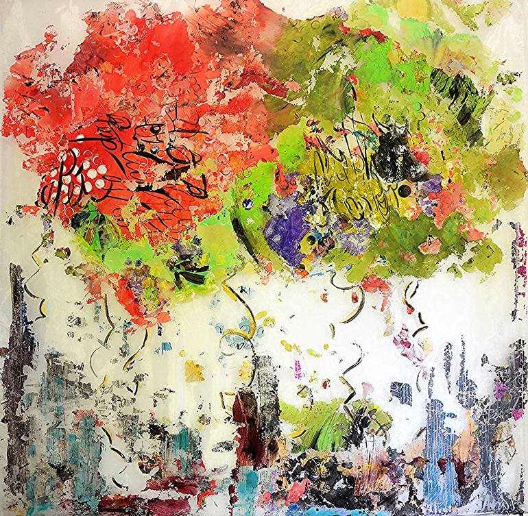 Lettered Forest Painting by Silvia Hoffmann | Saatchi Art