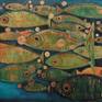 Gold Fish Painting by Marleen Becks | Saatchi Art
