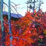 Coquihalla Crimson Painting by Perry Haddock | Saatchi Art