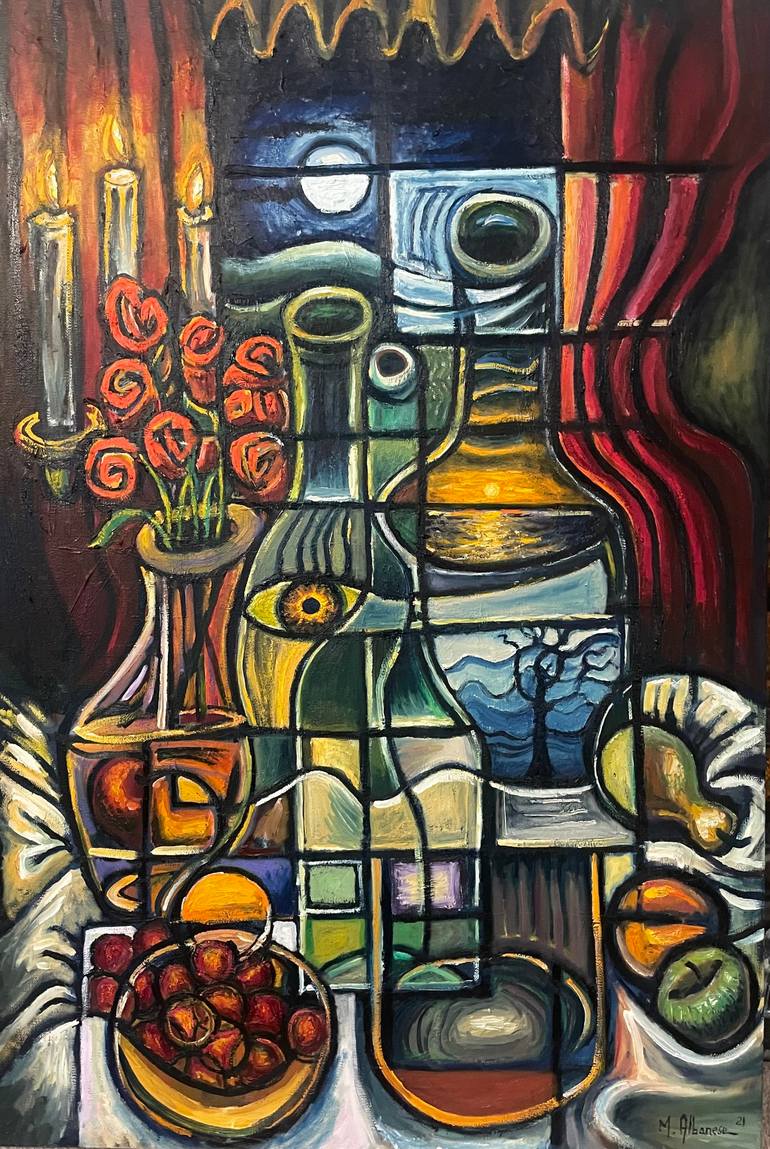 Wine 'n' Dine Painting by Matt Albanese | Saatchi Art