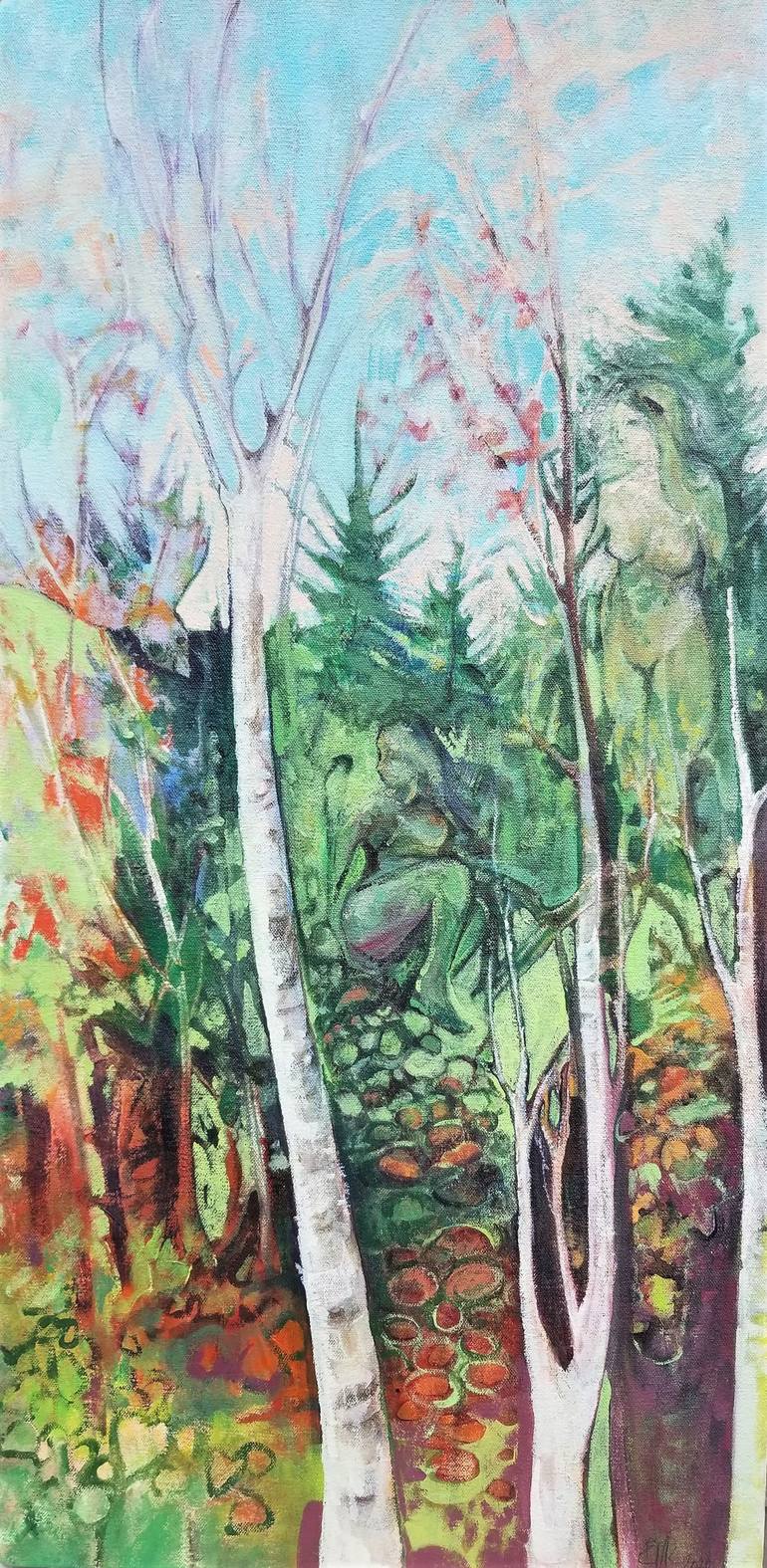 Birches Painting by Elizabeth Kisseleff | Saatchi Art