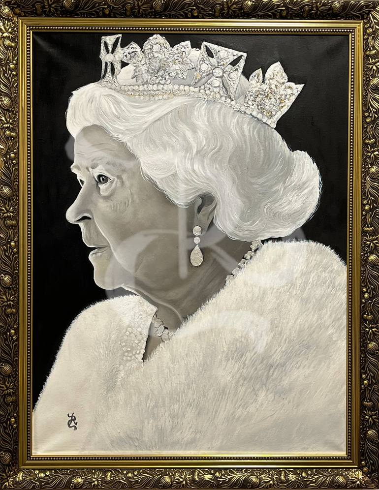 Queen Elizabeth Painting by Renata Czicze | Saatchi Art