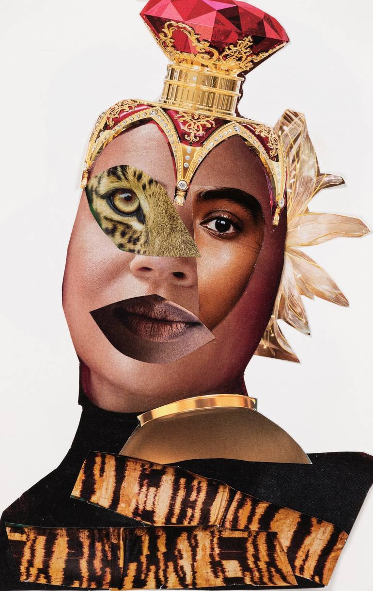 Rivers of Amber Collage by Ce Scott-Fitts | Saatchi Art