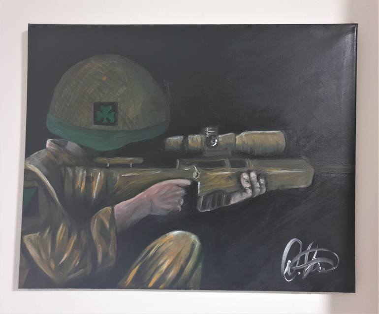 Royal Irish ☘️ Sniper Painting by David Scanlon | Saatchi Art