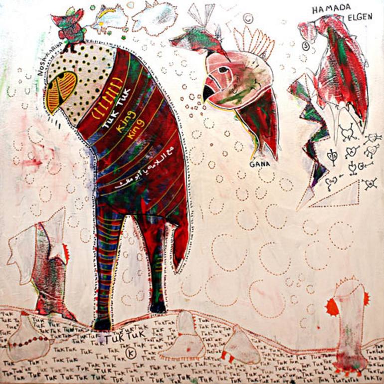 Malak's Father (Abo Malak) Painting by Ramy Dozy | Saatchi Art