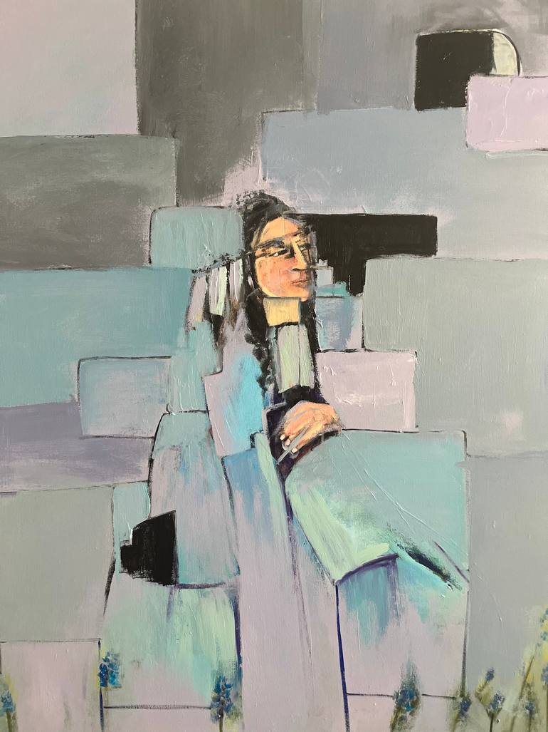 Comanche Moon Painting by Julia Ambrose | Saatchi Art