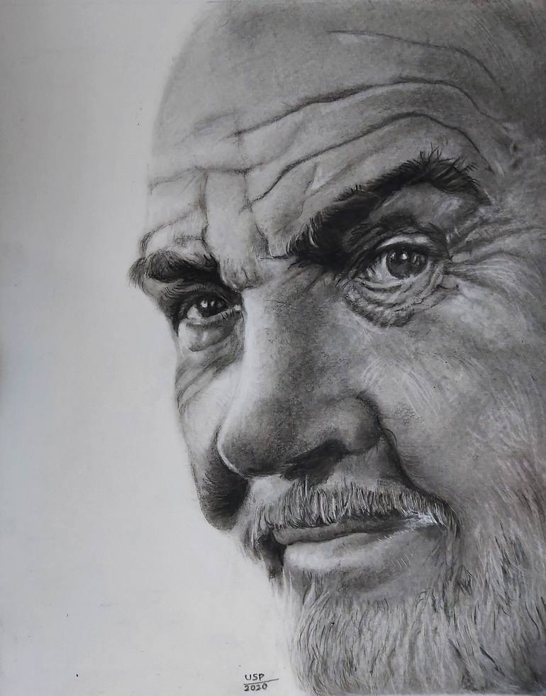 Sean Connery Painting by UDAYAN PALEKAR | Saatchi Art