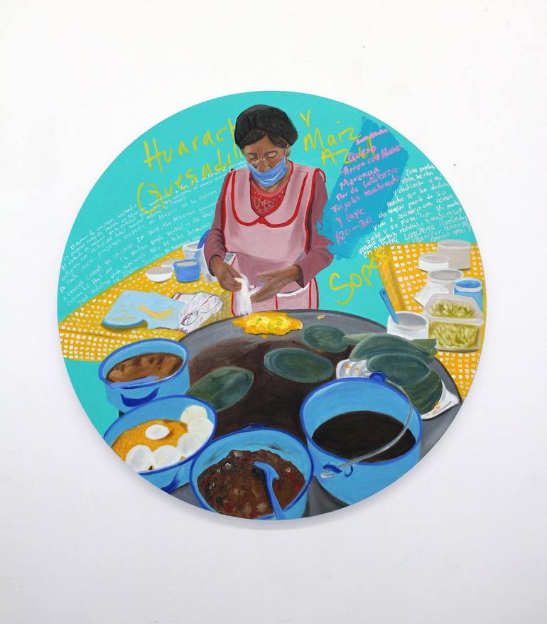 La Señora de Los Huaraches Painting by Hedy Torres | Saatchi Art