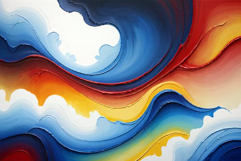 Gradient Contours Painting by Jason Charles | Saatchi Art