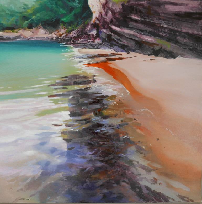 La playa Painting by María Durá | Saatchi Art