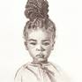 Serious girl Drawing by Eugenie Eremeichuk | Saatchi Art