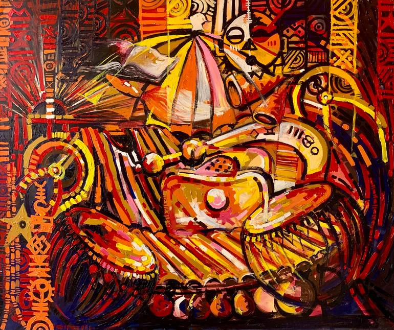 Ashanti Legacy II Painting by Peter Amoako | Saatchi Art