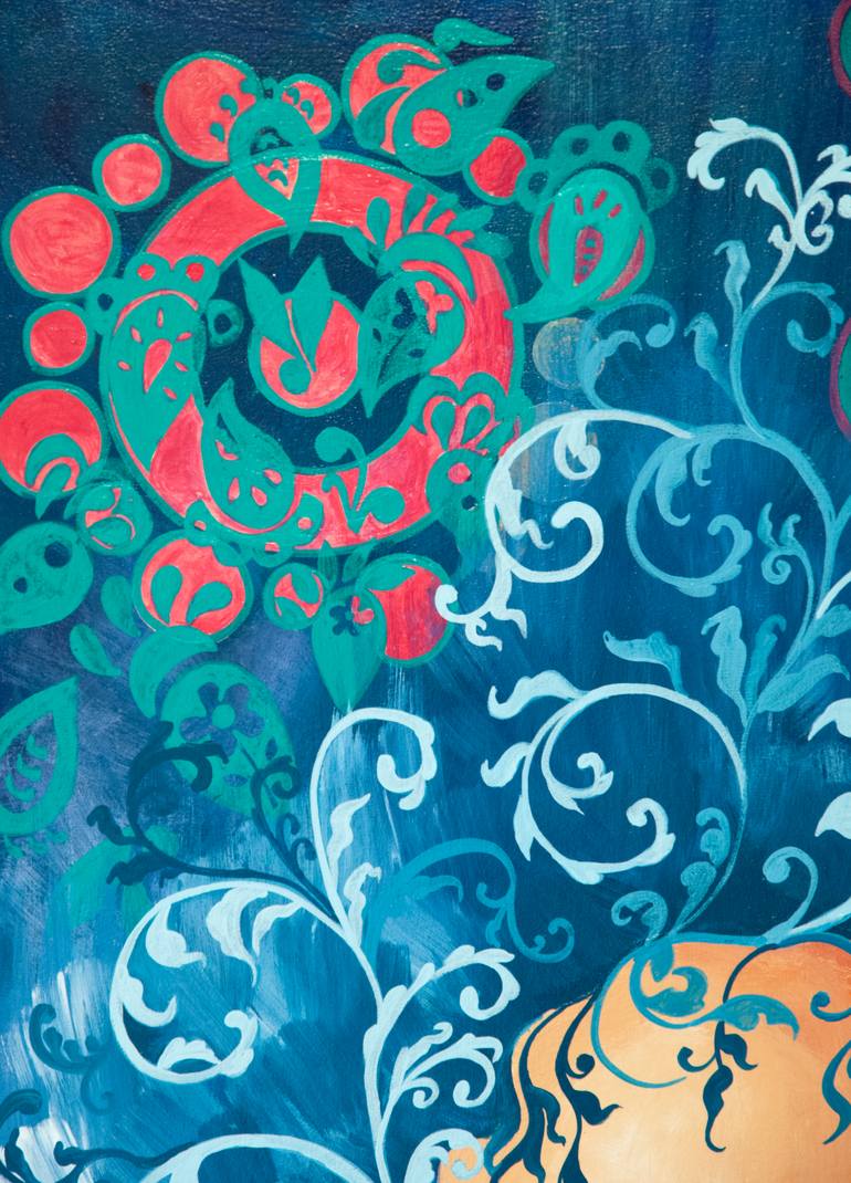 Peinado azul Painting by Ana Vasylenko | Saatchi Art