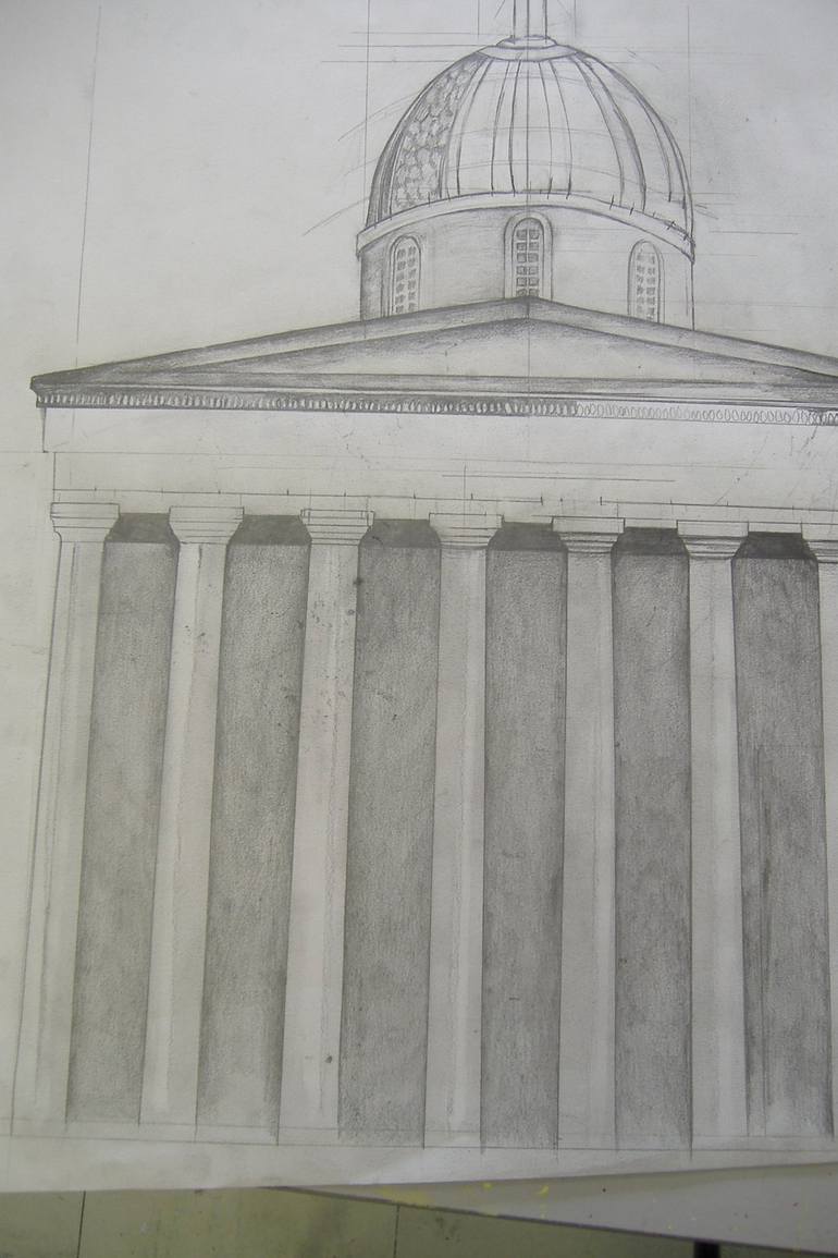 National Gallery Drawing by Lindi Harrison | Saatchi Art