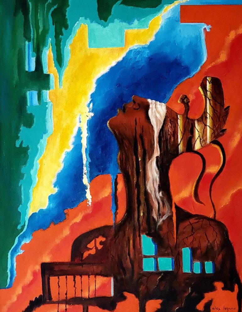 Maya. Oil Painting on Canvas. Mexican Art. Ships from USA Painting by ...