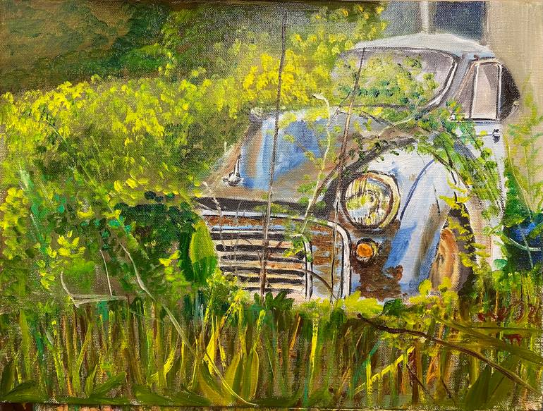 Abandoned Morris Minor Painting by Matthew Emery | Saatchi Art