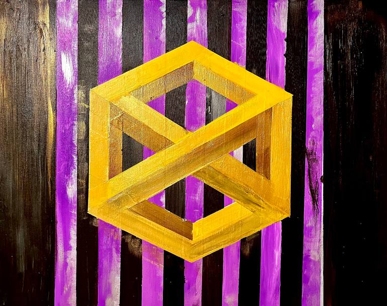 Orange Quantum Painting by Alina Bilenksy | Saatchi Art